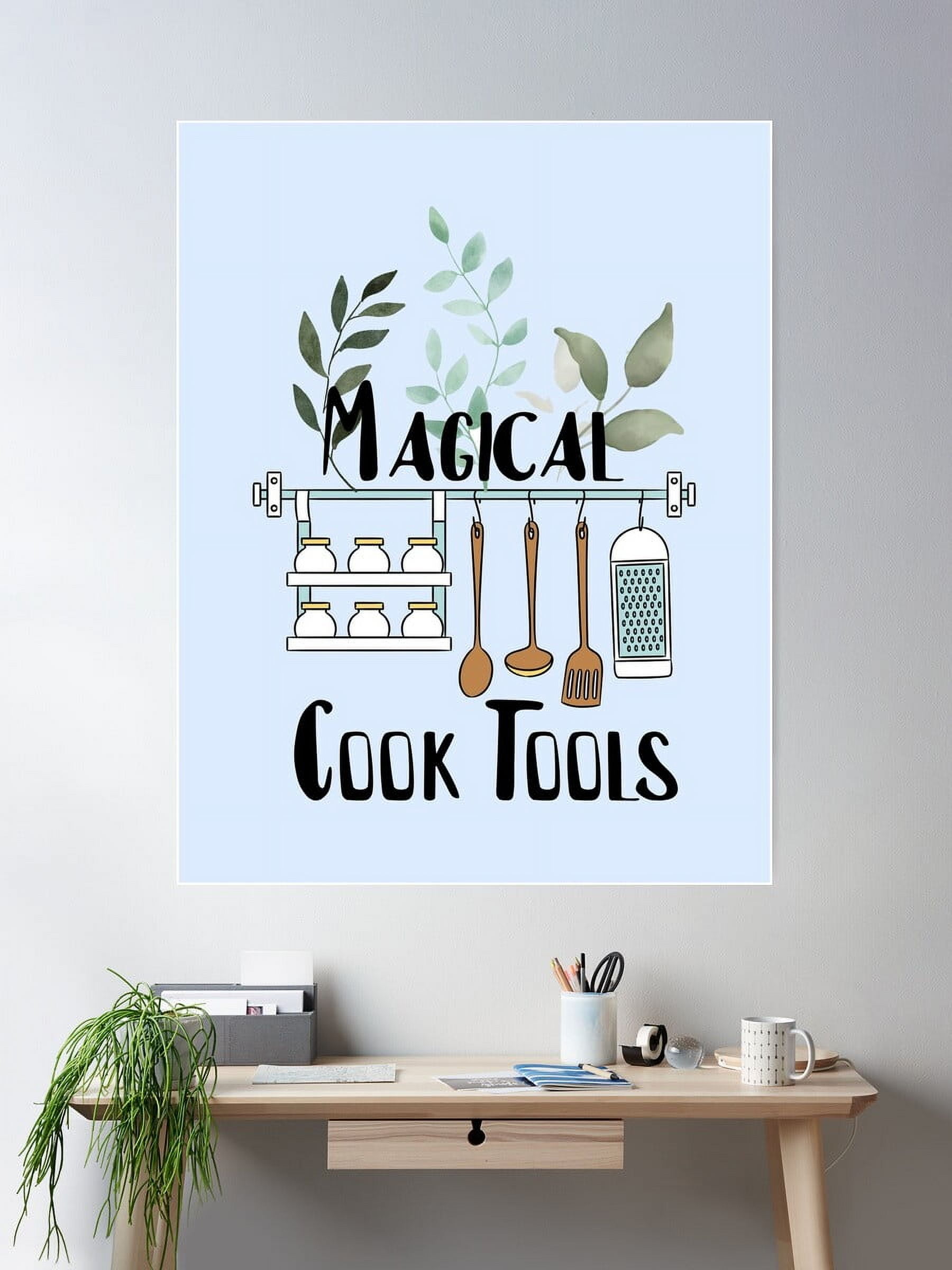 Kna Prints - Kitchen Utensils Hanging With A Lot Of Magic Poster ...