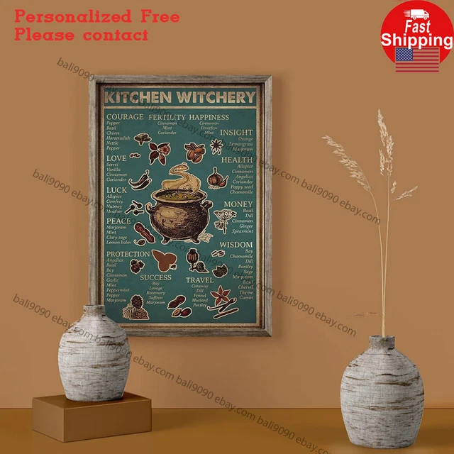 Kna Prints - Kitchen Witchery Poster Witches Poster Witches Magic ...