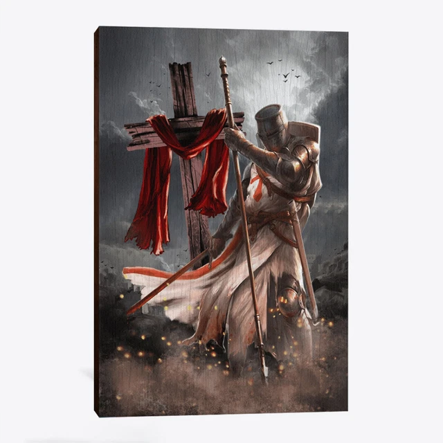 Kna Prints - Knight Templar And Cross Jesus Prints - Jesus Christ Art ...