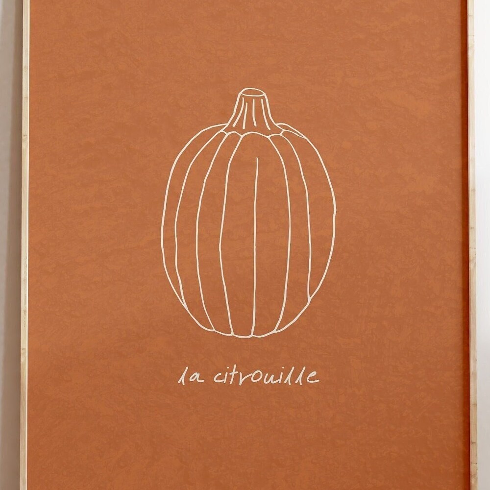 Kna Prints - La Citrouille Print Simple Pumpkin Poster Minimalist Fall ...