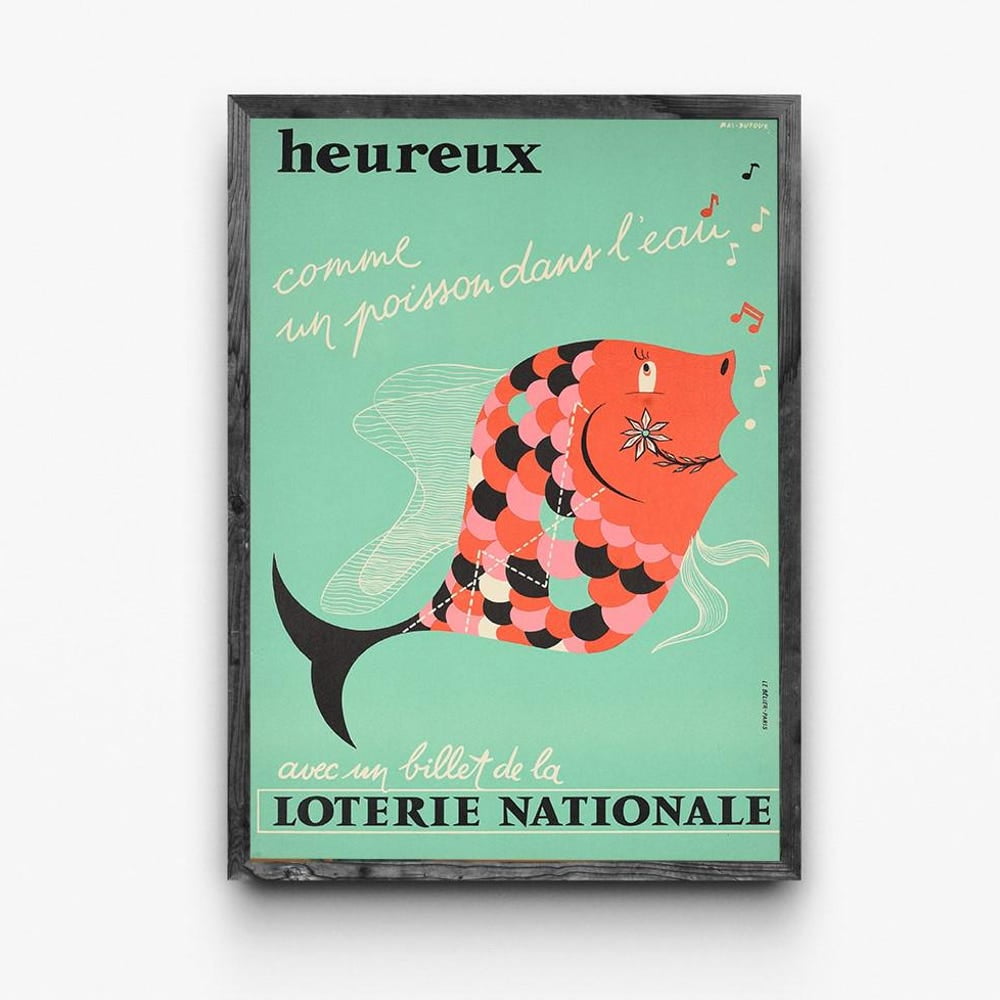 Kna Prints - La Poisson, Loterie Nationale, Like A Fish In Water ...