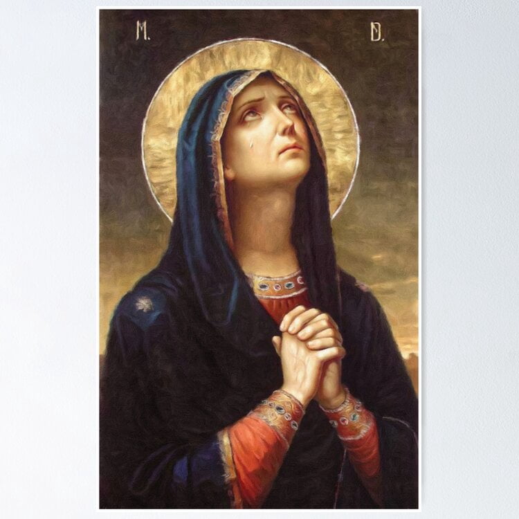 Kna Prints - Our Lady O Sorrows Virgin Mary Mater Dolorosa Catholic Art ...