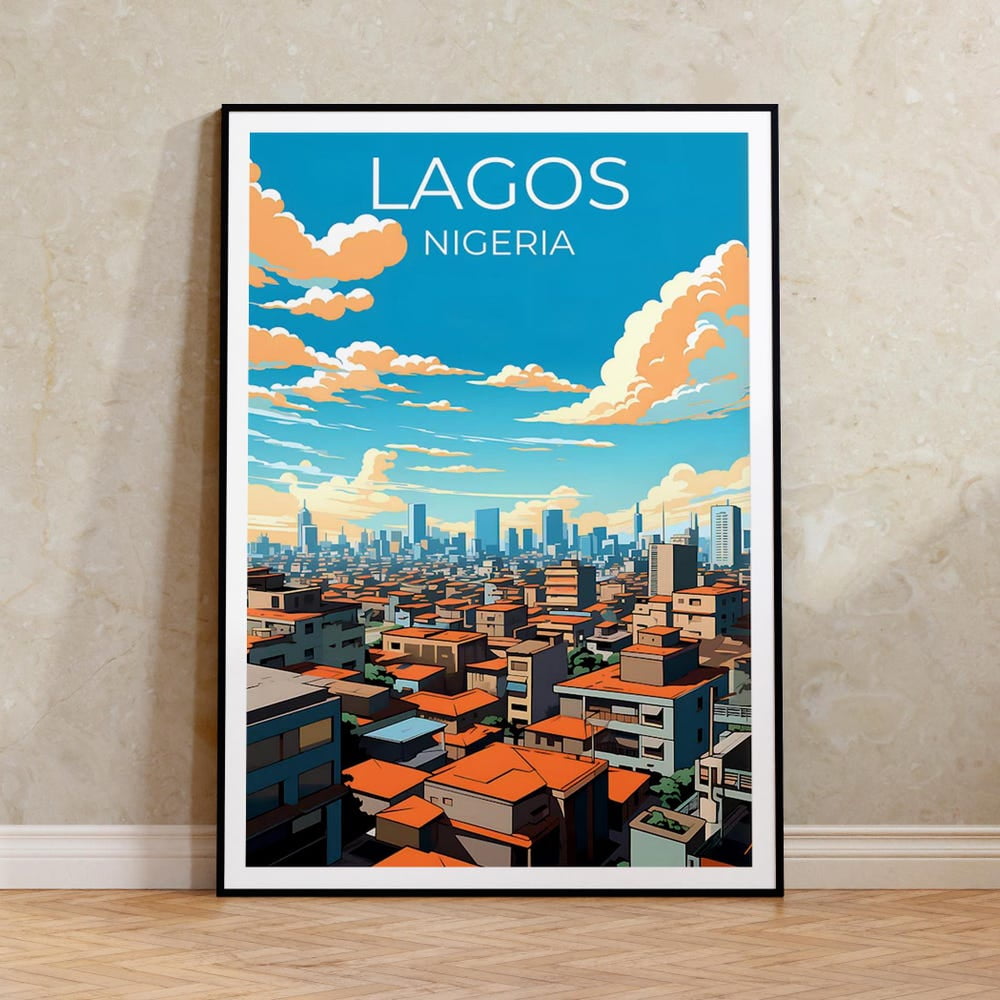 Kna Prints - Lagos Travel Poster, Nigeria Wall Art, Nigeria Print ...