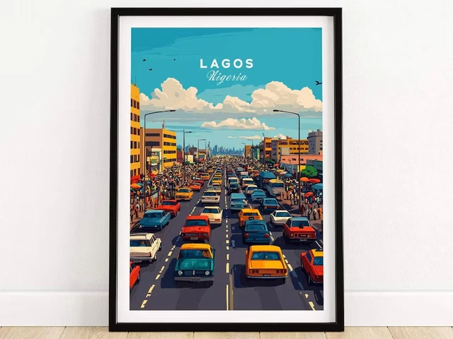 Kna Prints - Lagos Wall Art Nigeria Print Travel Poster For Home Decor ...