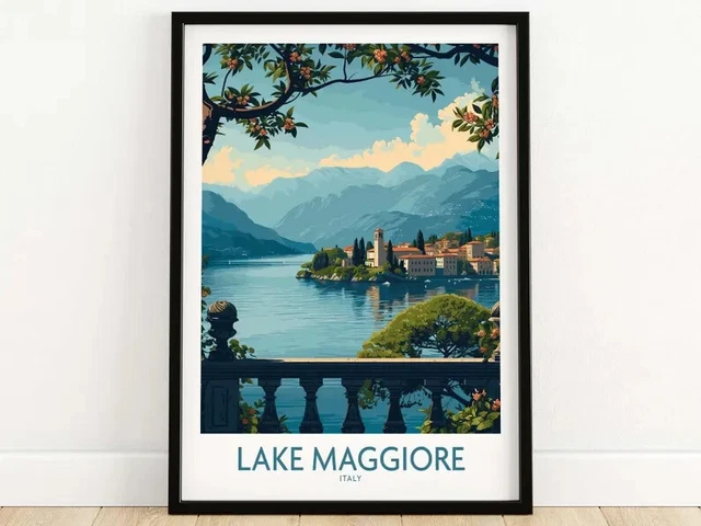 Kna Prints - Lake Maggiore Poster Italy Wall Art Poster For Home Decor ...