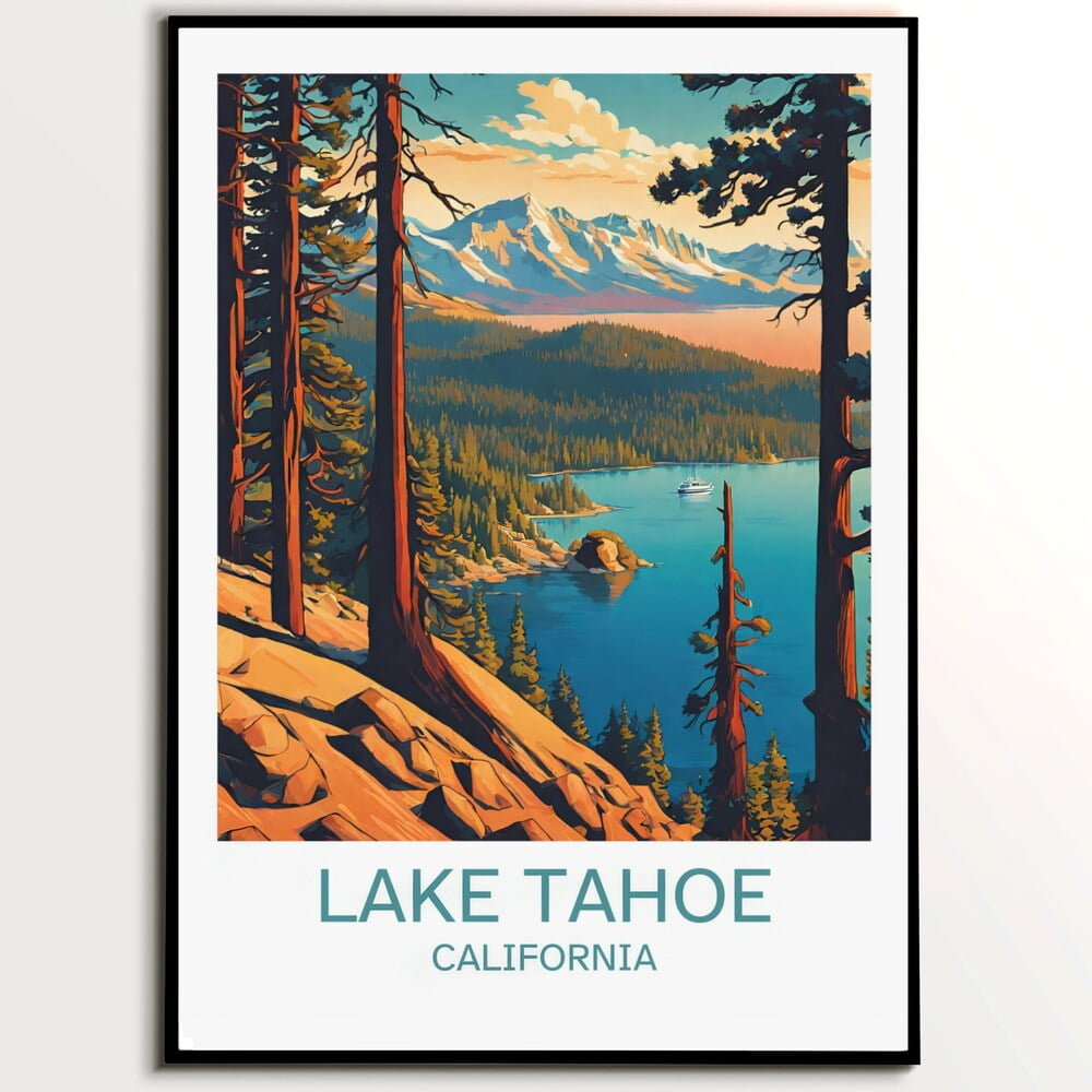 Kna Prints - Lake Tahoe Poster, Lake Tahoe Wall Poster Print ...