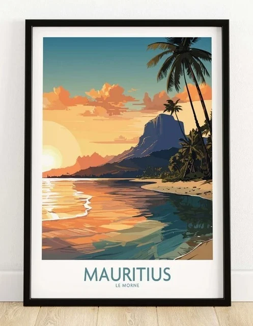 Kna Prints - Le Morne Mauritius Wall Art | Travel Print For Home Decor ...