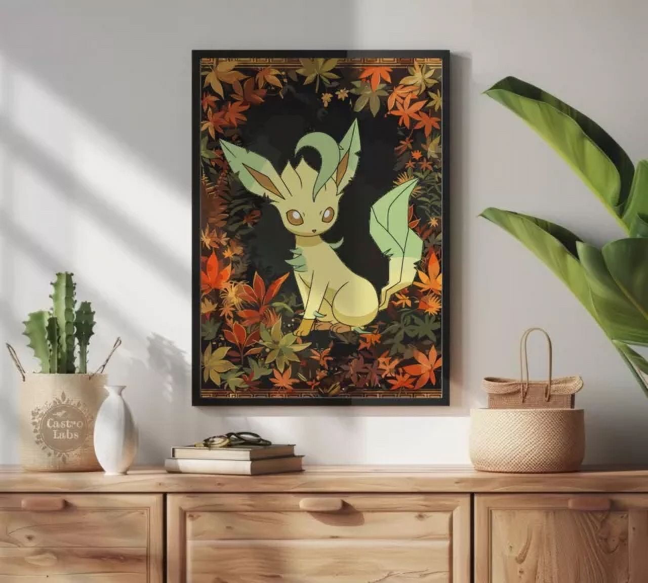 Kna Prints - Leafeon: Japanese Style Pokemon Anime Poster - Printable ...
