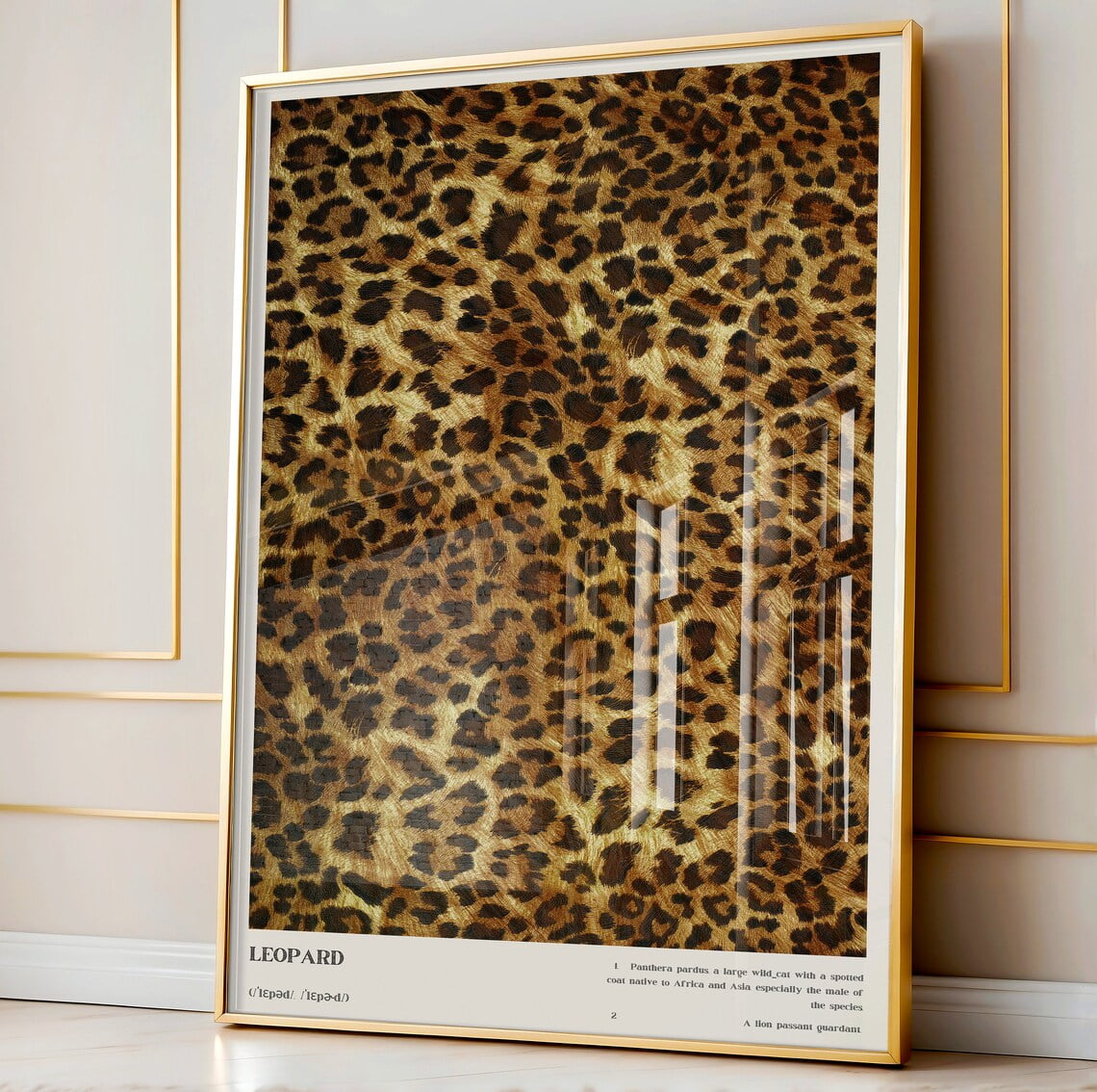 Kna Prints - Leopard Definition Poster, Leopard Wall Art, Above Bed ...