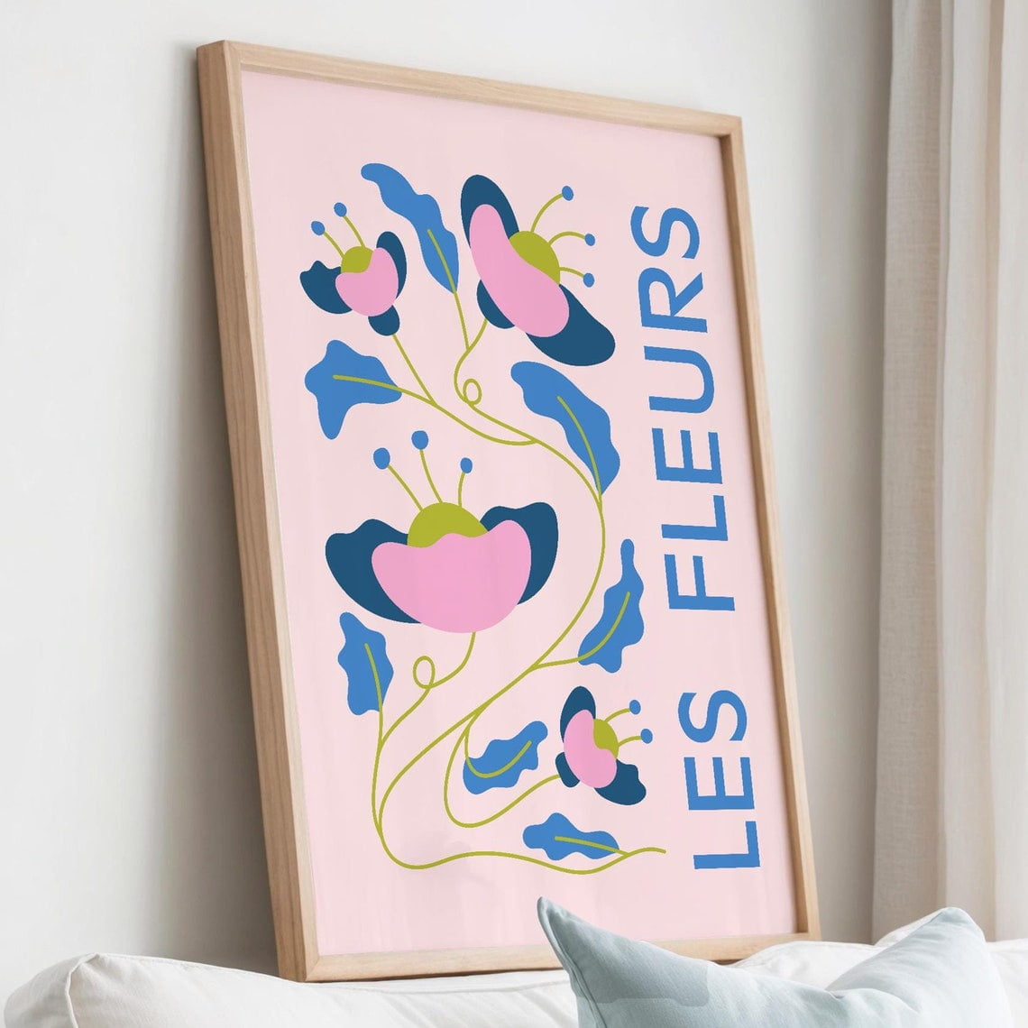 Kna Prints - Les Fleurs Print, French Floral Design, Colourful Flowers ...