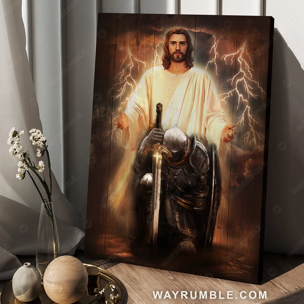 Kna Prints - The Life Of Jesus, Warrior Painting, Dark Cloud - Jesus ...
