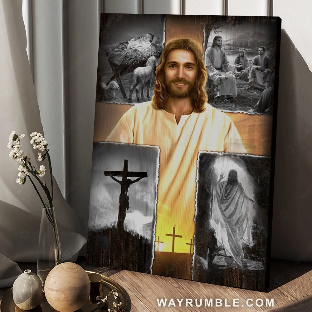 Kna Prints - The Life Of Jesus, Yellow Cross, Jesus On The Cross, Jesus ...