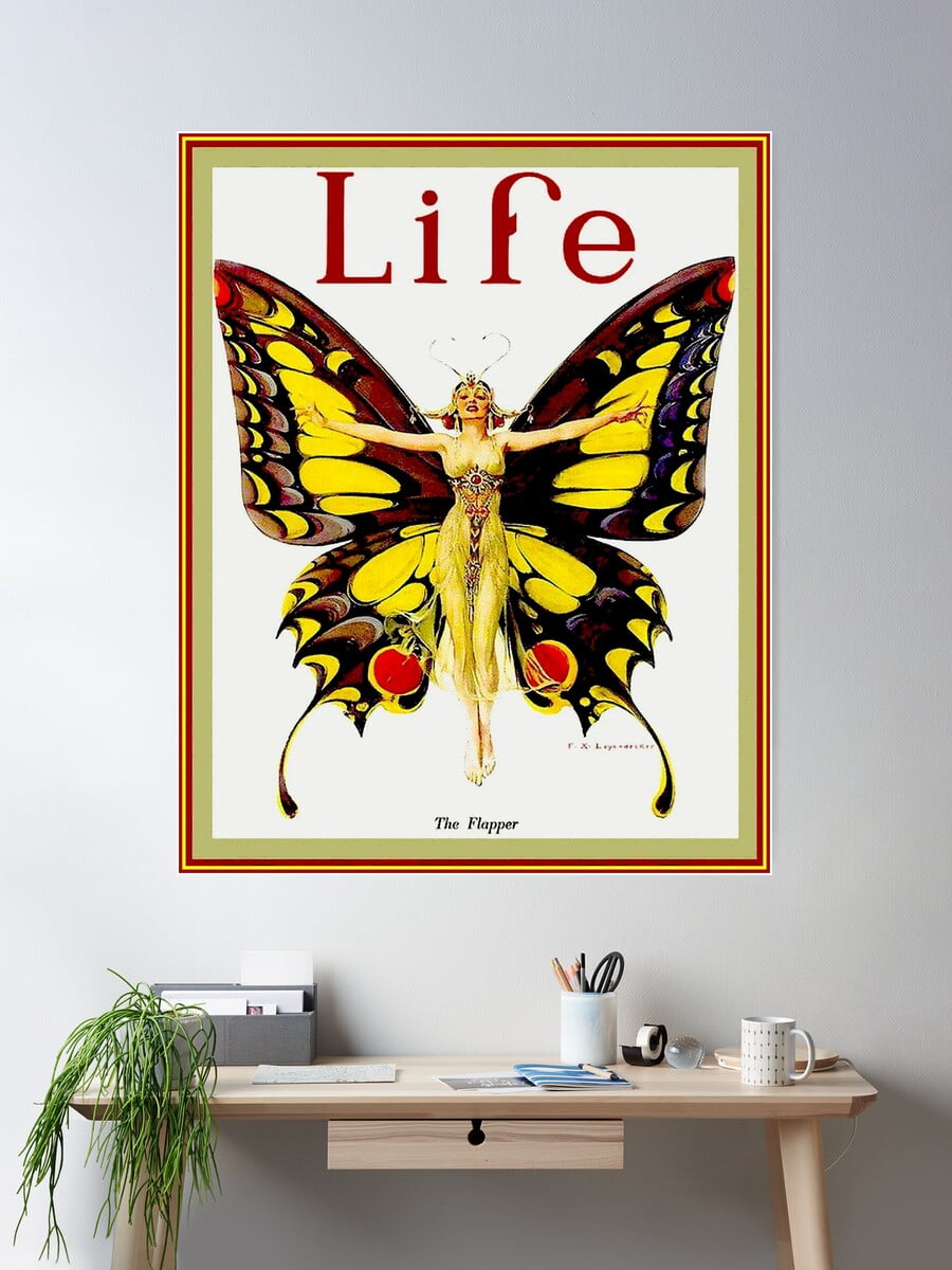 Kna Prints - Life : Vintage 1922 Flapper Advertising Print Poster, UNFRAMED-8x12 - Walmart.com