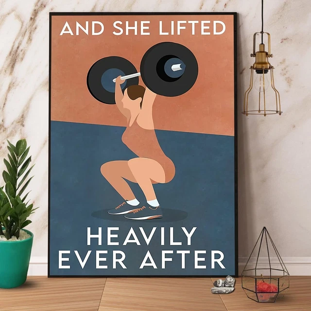 Kna Prints - Lifting Girl And She Lifted Heavily Ever After Satin ...