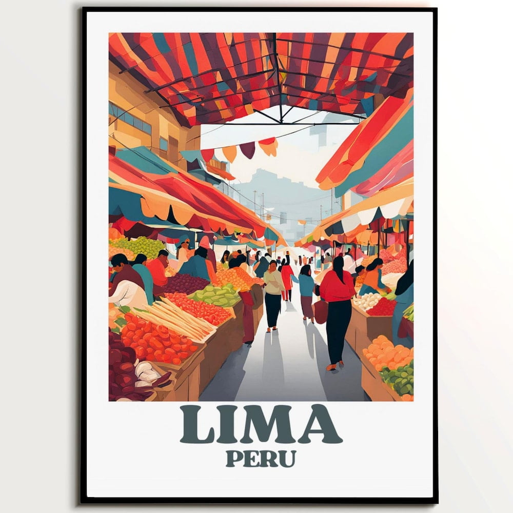 Kna Prints - Lima Peru Print, Peruvian Culture Poster, Vibrant Street ...