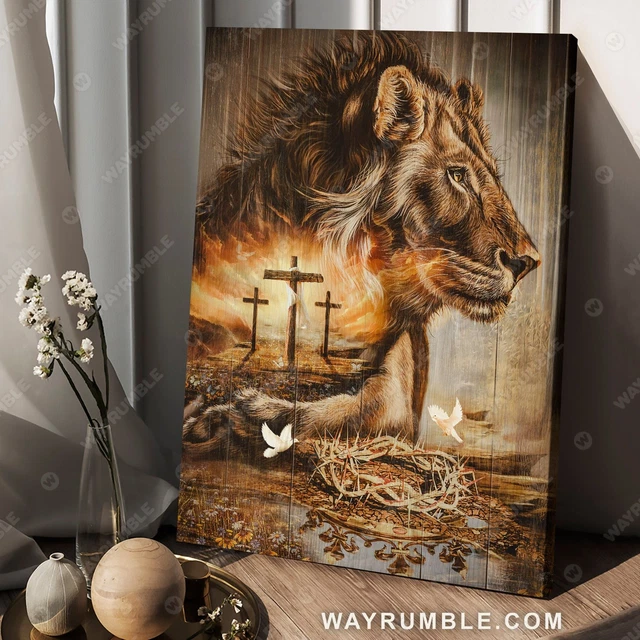 Kna Prints - Lion Painting, Crow Of Thorns, Heaven'S Light, The King Of ...