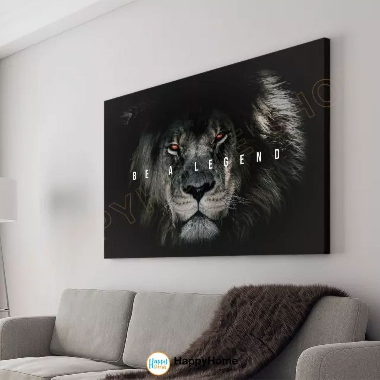 Kna Prints - Lion Wall Art Be A Legend Motivational Quote Inspiration ...