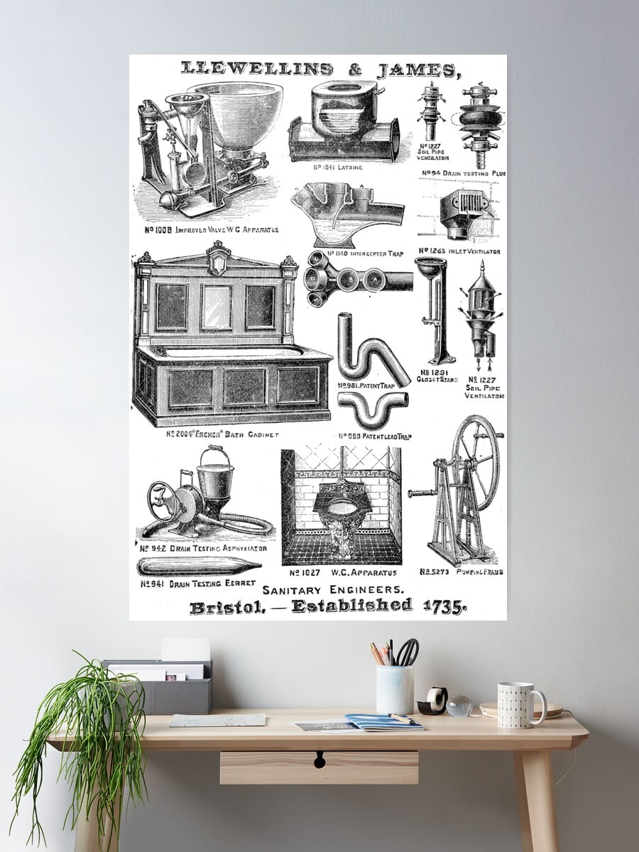 Kna Prints - Llewellins & James - Sanitary Engineers - 1891 Vintage ...