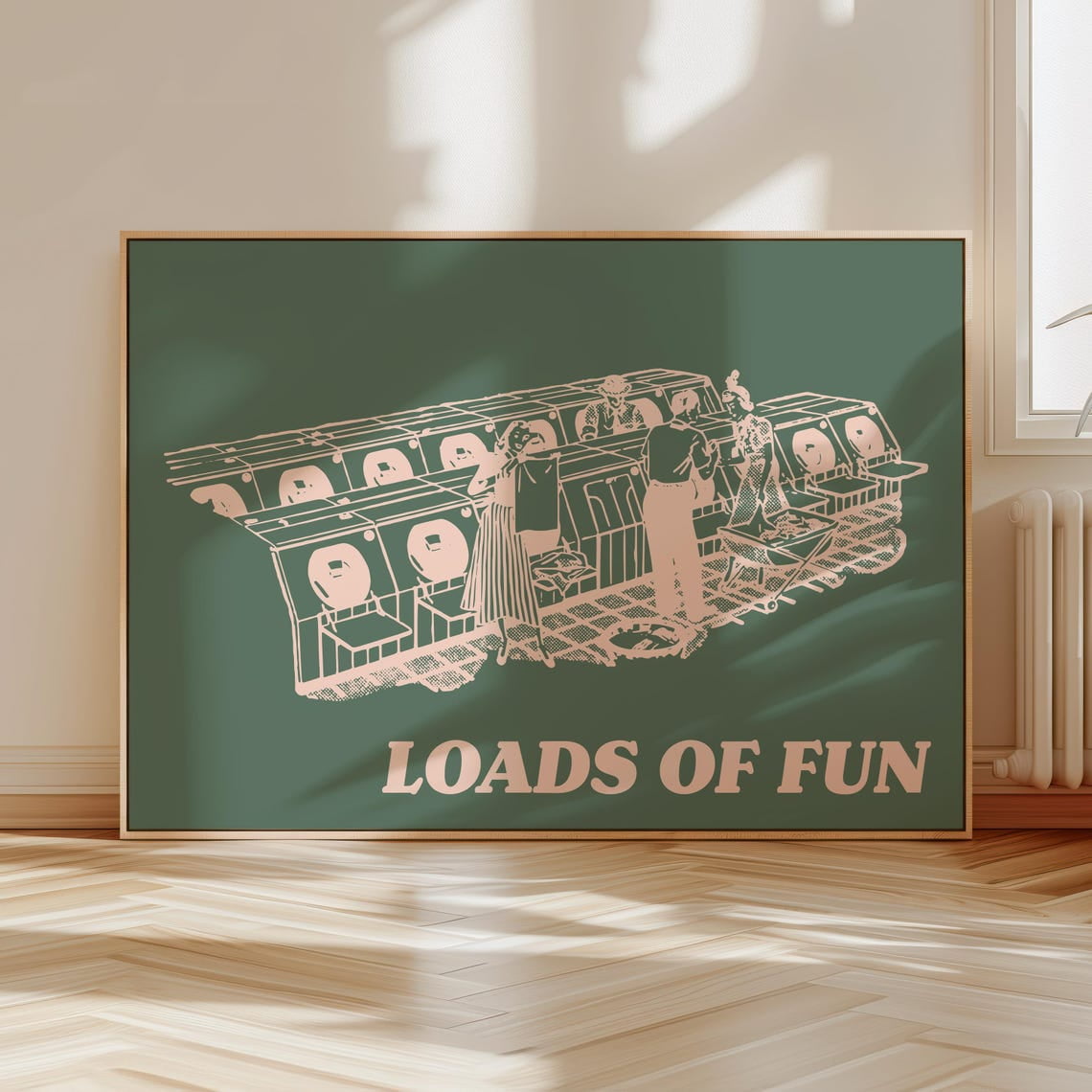 Kna Prints - Loads Of Fun Print, Trendy Wall Art Sage Green And Pink ...