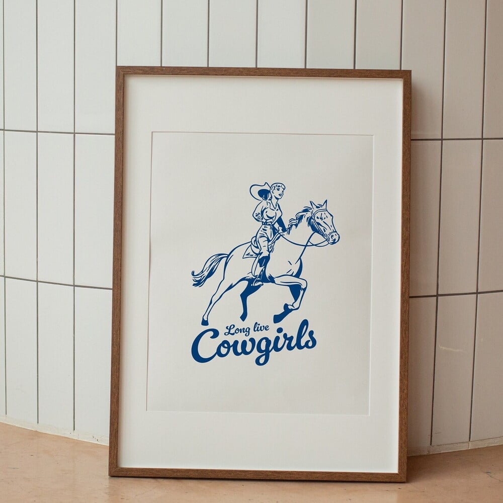 Kna Prints - Long Live Cowgirls Western Cowgirl Vintage Cowgirl Art ...