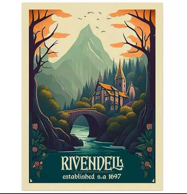 Kna Prints - Lord Of The Rings Lotr Rivendell J.R.R. Tolkien Poster ...