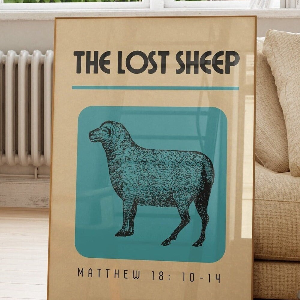 Kna Prints - The Lost Sheep Print Bible Art Christian Wall Art God ...