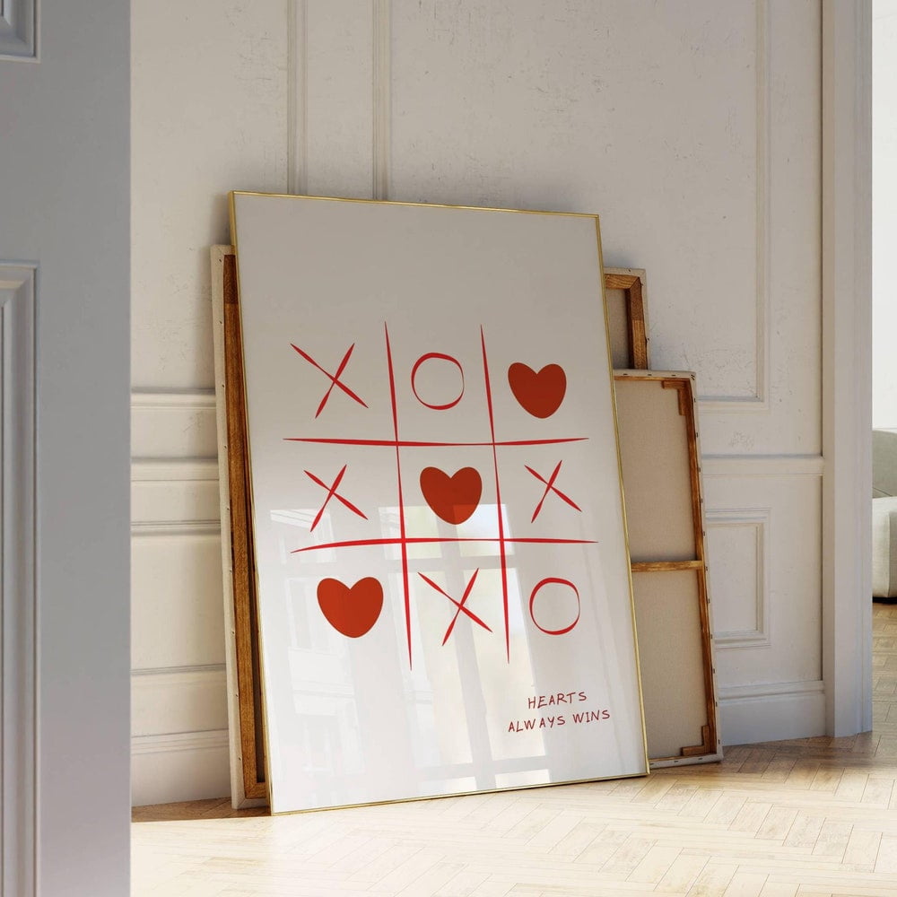 Kna Prints - Love Poster, Hearts Poster, Aesthetic Love Wall Art, Retro ...