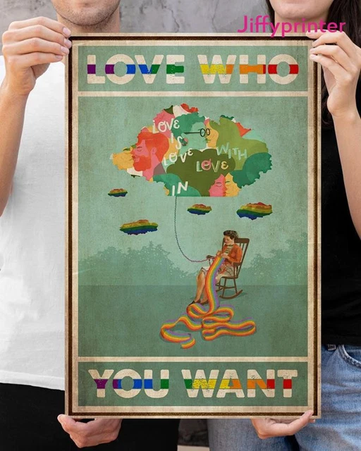 Kna Prints - Love Who You Want A Wool Scarf Poster Wall Art Vertical ...