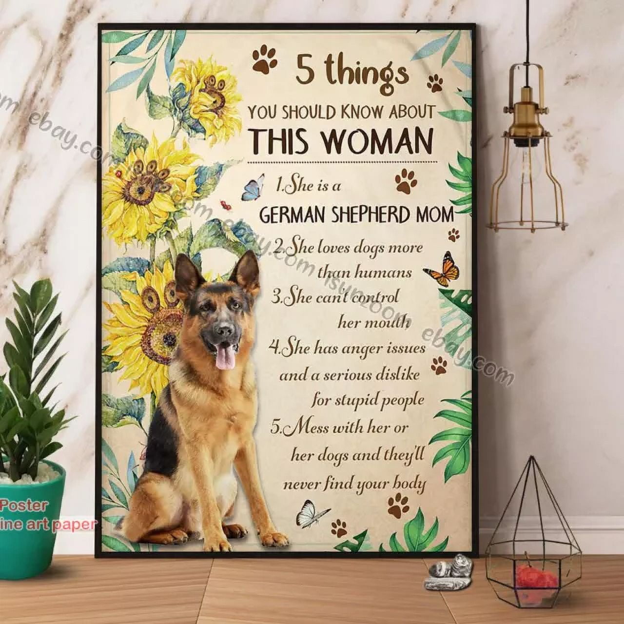 Kna Prints - Lovely German Shepherd Mom She Loves Dogs More Than Humans ...