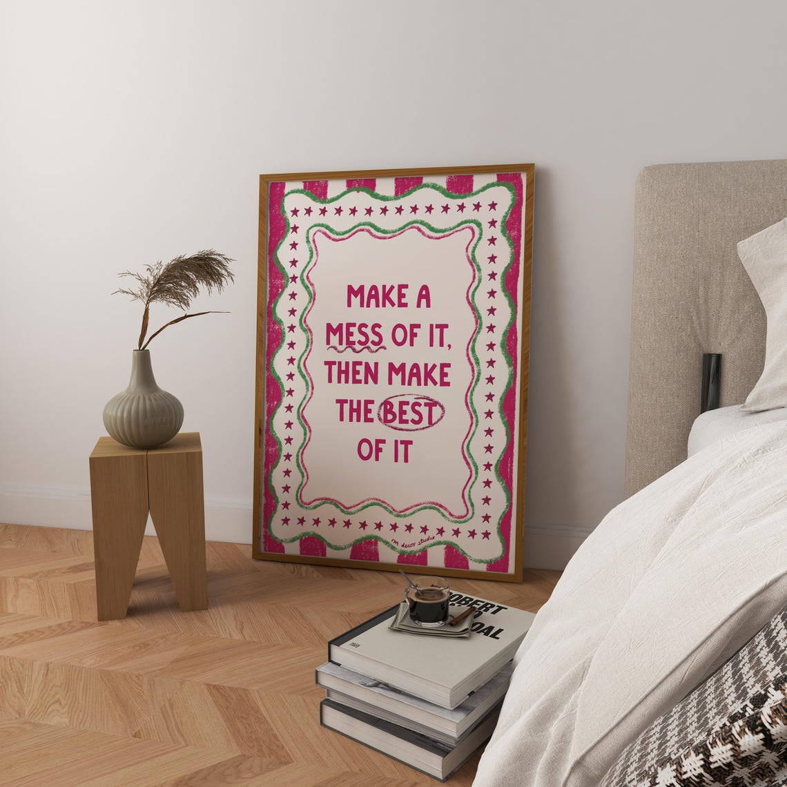 Kna Prints - Make A Mess Art Print Poster, Movie Theatre Broadway Quote ...