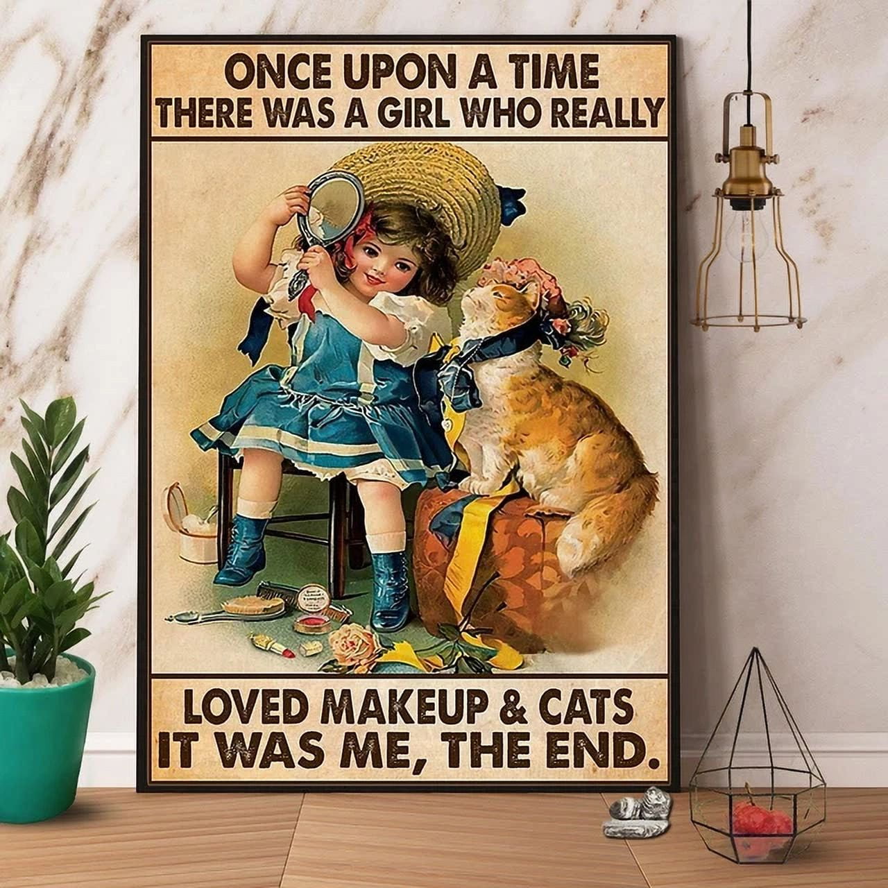 Kna Prints - Makeup Child A Girl Who Loved Makeup And Cats Vintage ...