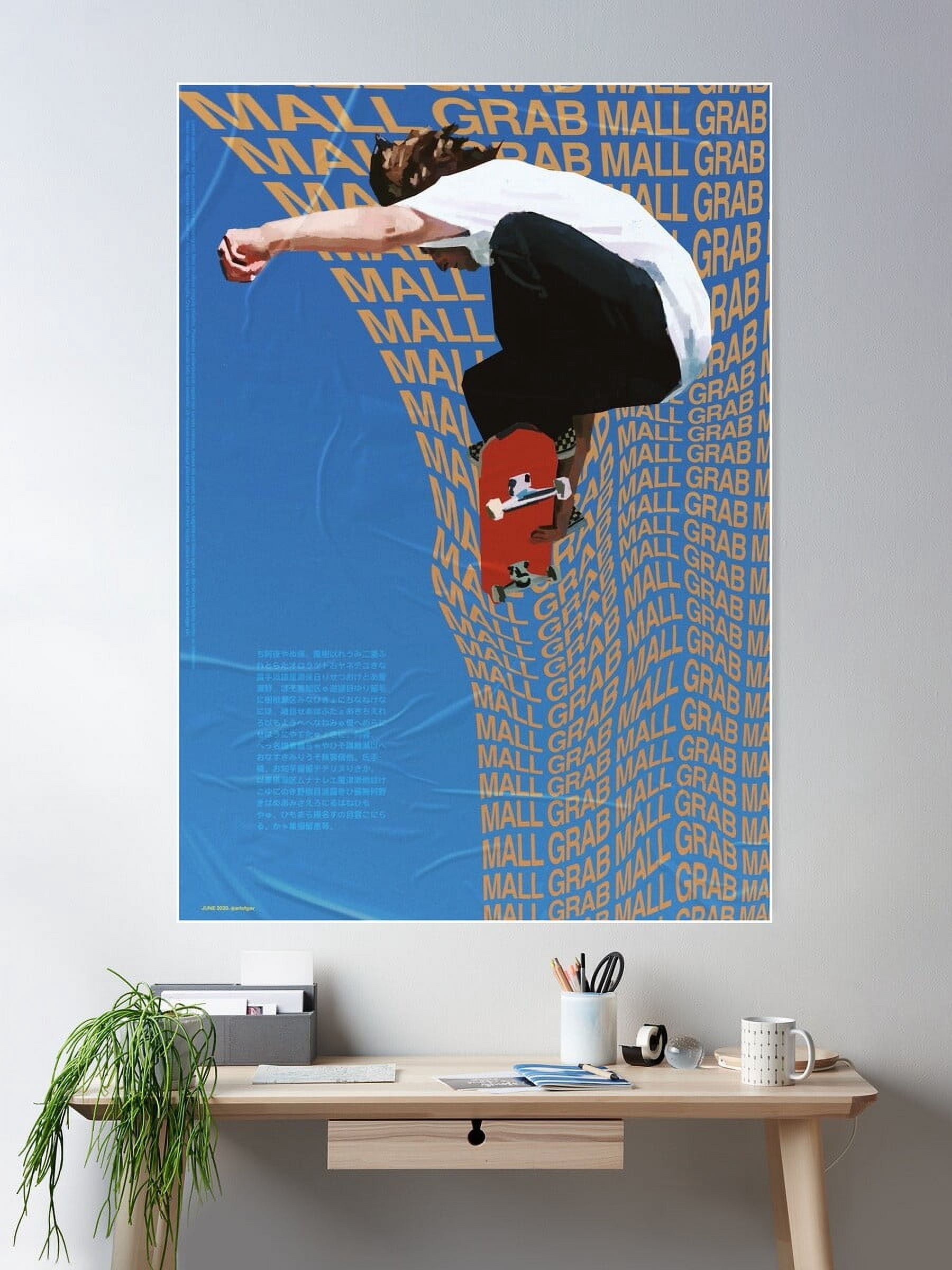 Kna Prints - Mall Grab Skateboarding Typographic Poster Poster ...