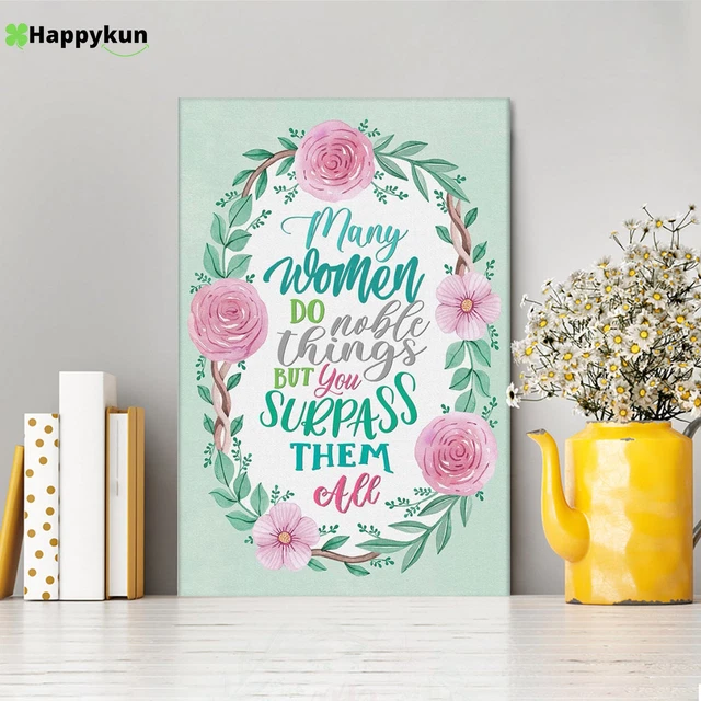 Kna Prints - Many Women Do Noble Things Proverbs 3129 L Art Christian P For Home Decor, Living ...