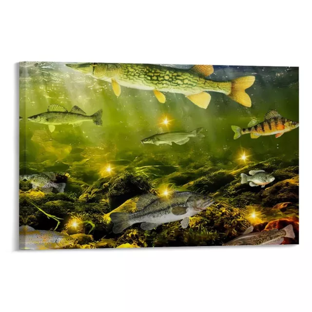 Kna Prints - Map Of Lighted Fish On The Sea Floor Poster Decoration ...