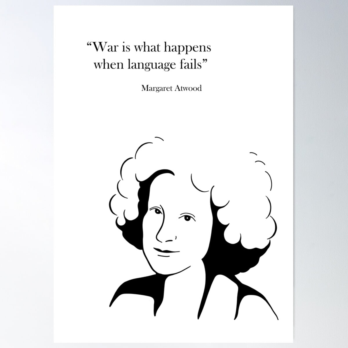 Kna Prints - Margaret Atwood Poster , UNFRAMED-24x36 - Walmart.com
