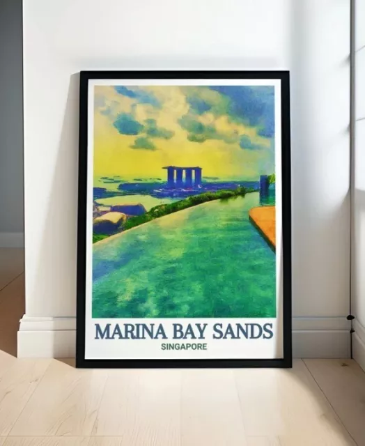 Kna Prints - Marina Bay Sands Travel Poster Collection - Infinity Pool ...