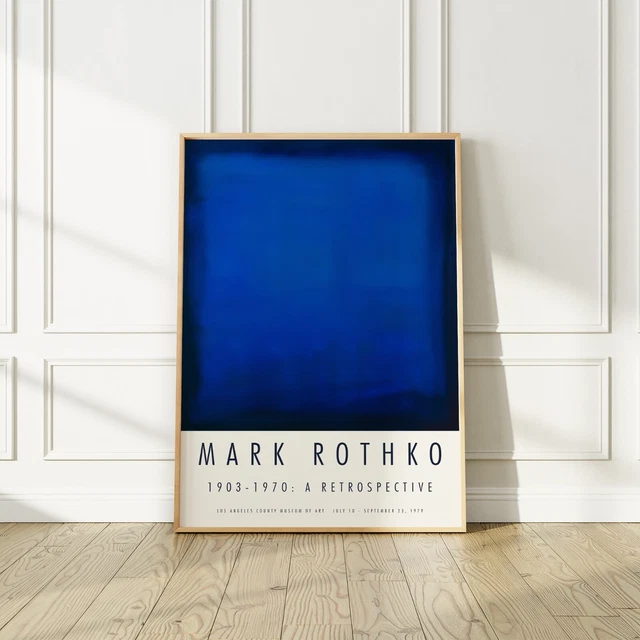 Kna Prints - Mark Rothko Exhibition Poster, 1979 Abstract Blue, 24"X36 ...