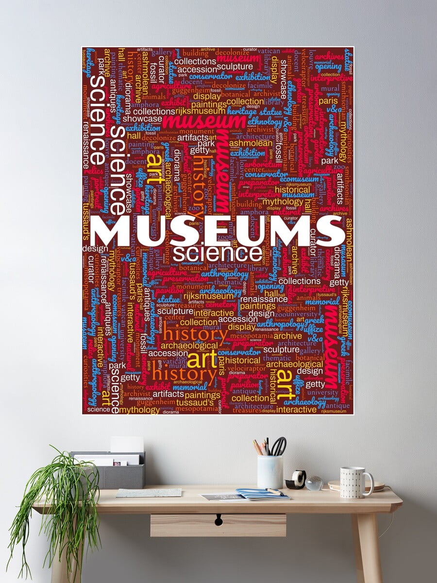 Kna Prints - Maroon Museum Word Cloud Science History Art Artifacts ...
