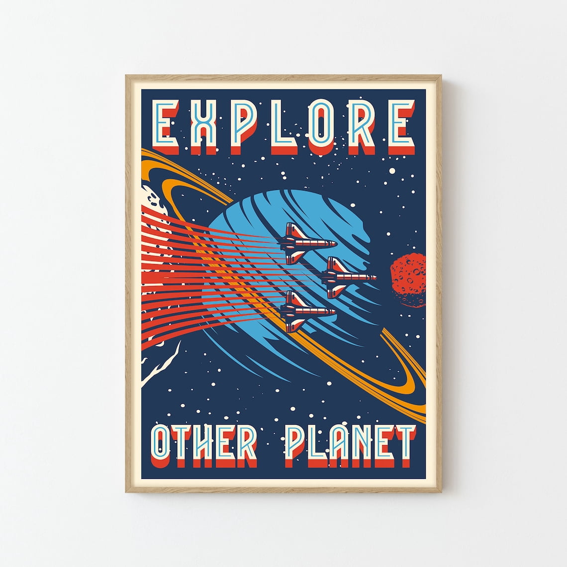 Kna Prints - Mars Space Travel Poster Print Planet Wall Art Home Decor ...