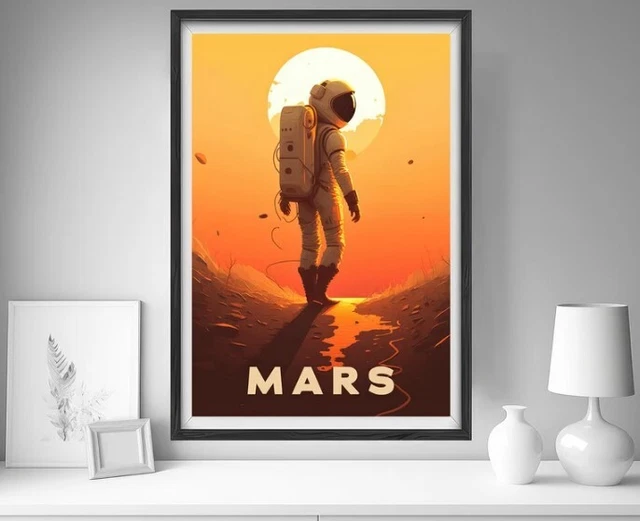 Kna Prints - Mars Travel Poster, Mars Print, Mars Wall Art Print ...