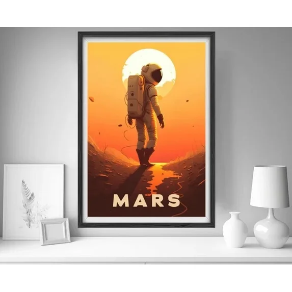 Kna Prints - Mars Travel Poster, Mars Print, Mars Wall Art Print ...