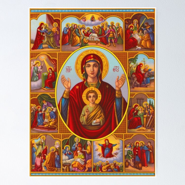 Kna Prints - Mary & Baby Jesus Poster Wall Art Print For Home Decor ...