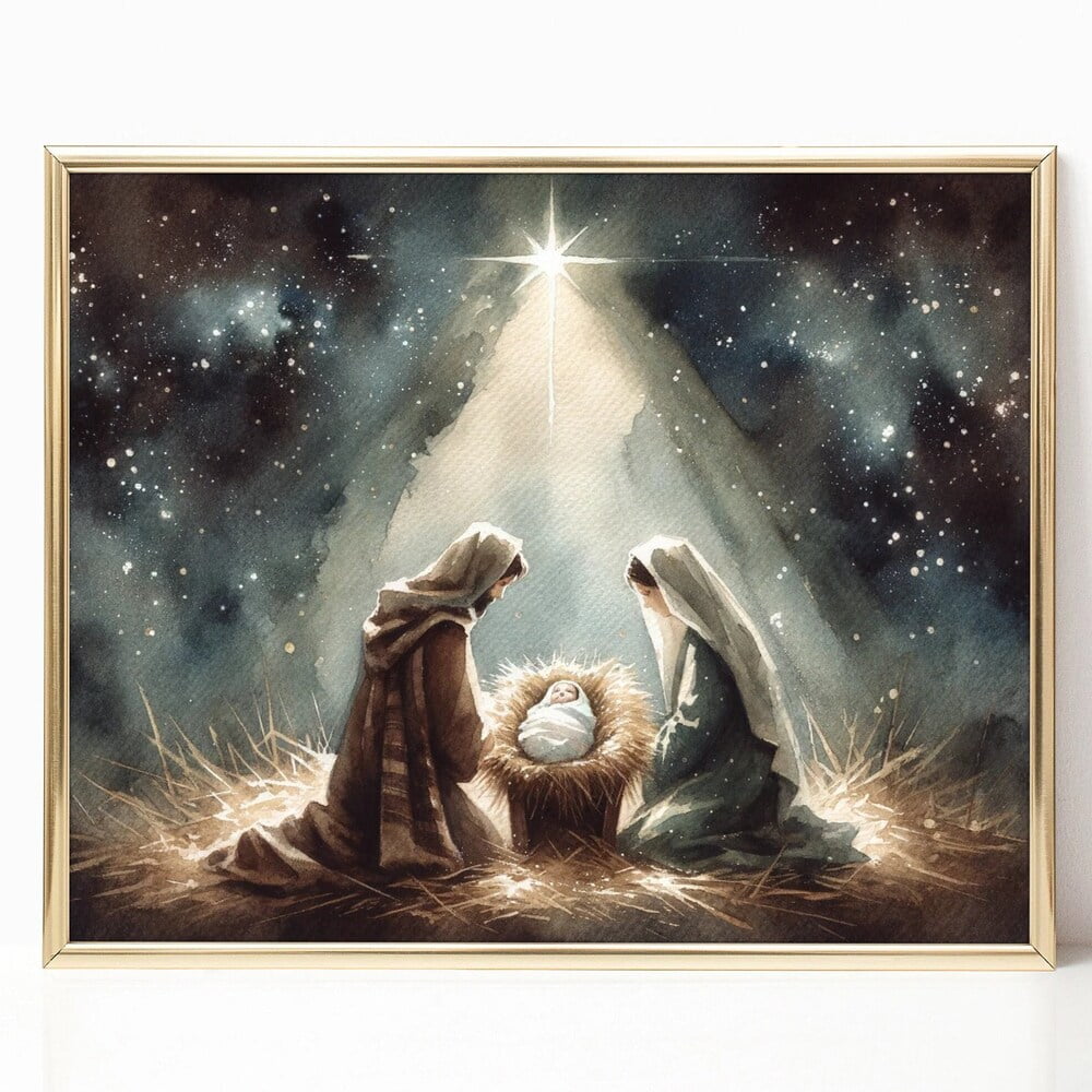 Kna Prints - Mary & Joseph Birth Of Jesus Christ Print Christian ...