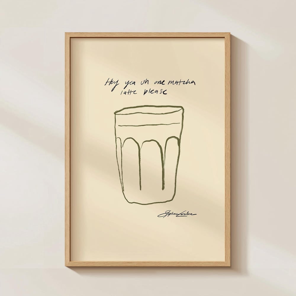 Kna Prints - Matcha Poster, Trendy Print, Retro Coffee Poster, Vintage ...
