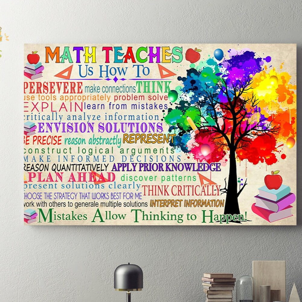 Kna Prints - Math Teaches Us How To Persevere Make Connections Think ...