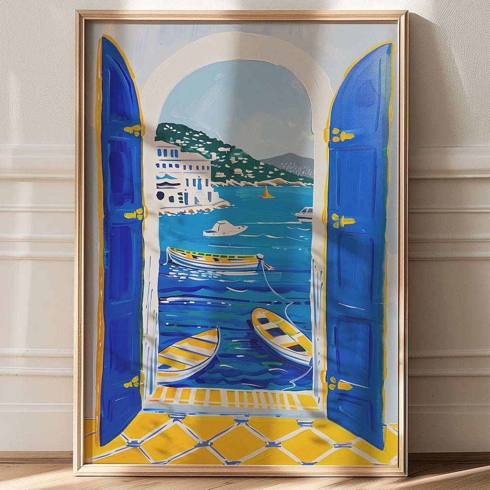 Kna Prints - Matisse Window Art, Greece Print, Costal Decor, Summer ...