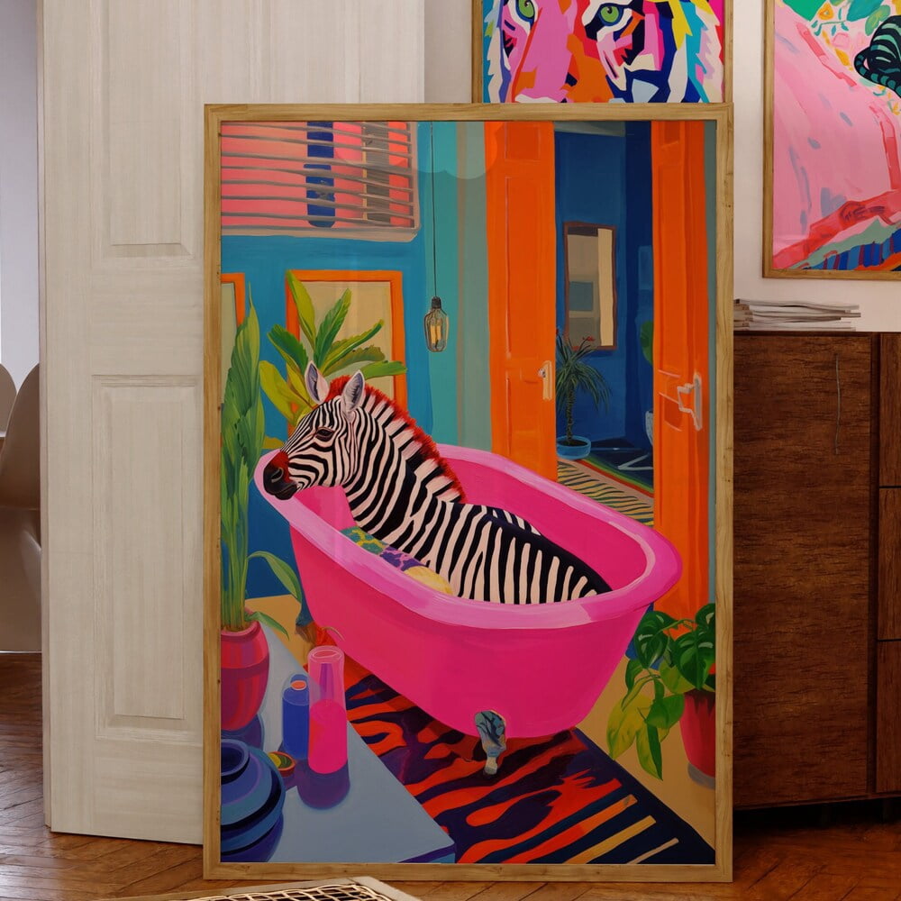 Kna Prints - Maximalist Bathroom Wall Art, Dopamine Decor, Pink Kitsch ...