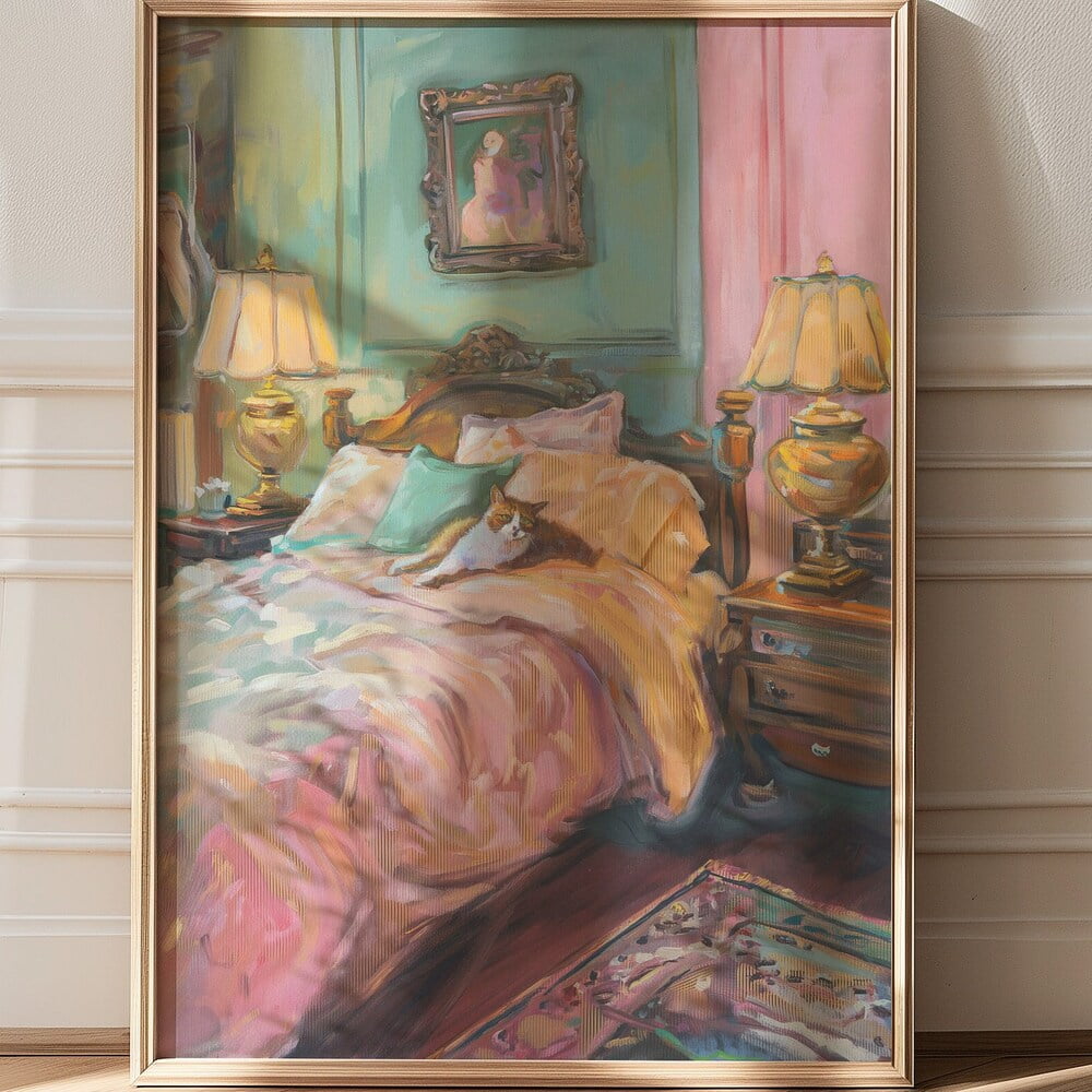 Kna Prints - Maximalist Decor, Cat Wall Art, Eclectic Wall Art, Cute ...