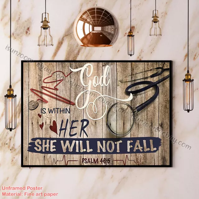 Kna Prints - Medical Assistant God Is With Her She Will Not Fall Paper ...