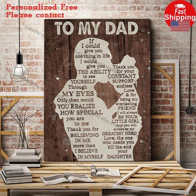 Kna Prints - Message To My Dad Poster Art, To My Father Poster, Gift ...